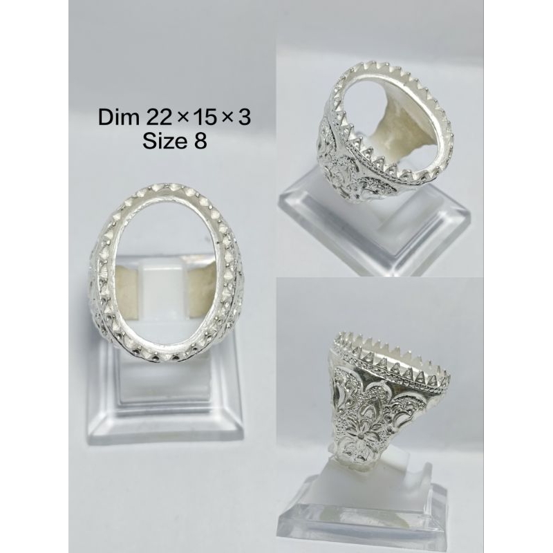 Jual Ring cincin/emban PERAK UKIR MODEL CAKAR(15G) | Shopee Indonesia