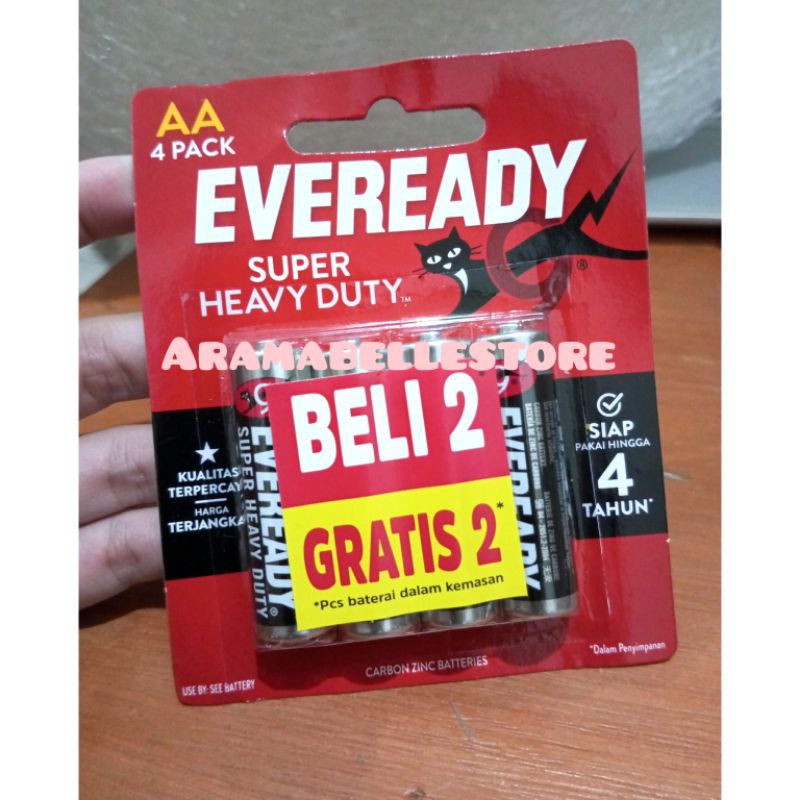 Jual Baterai/Batre Eveready AA 4pack Super Heavy Duty | Shopee Indonesia