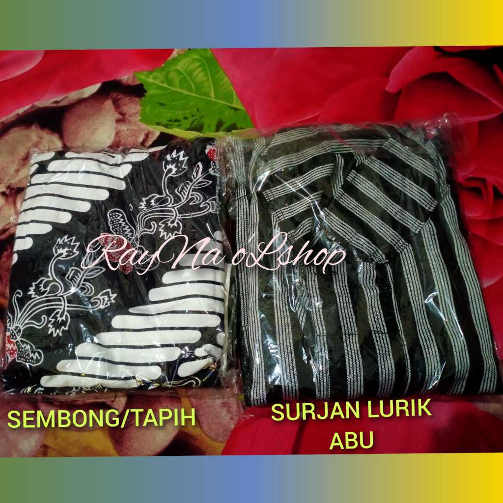Jual SET PAKAIAN ADAT JAWA LAKI / PRIA | SURJAN LURIK ABU + TAPIH ...