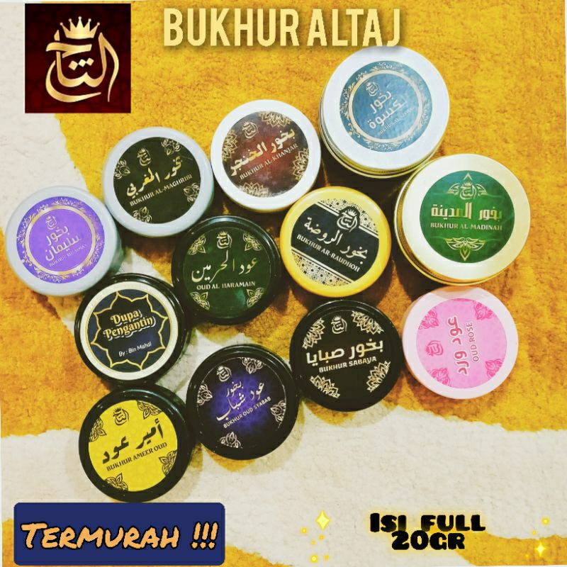Jual Bukhur ALTAJ Dupa Sabaya Alharamain Raudhah Alkhanjar Oud Rose ...