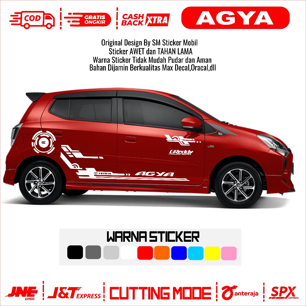 Jual STIKER MOBIL AGYA,AYLA,CALYA BRIO LIST STICKER MOBIL STICKER ...