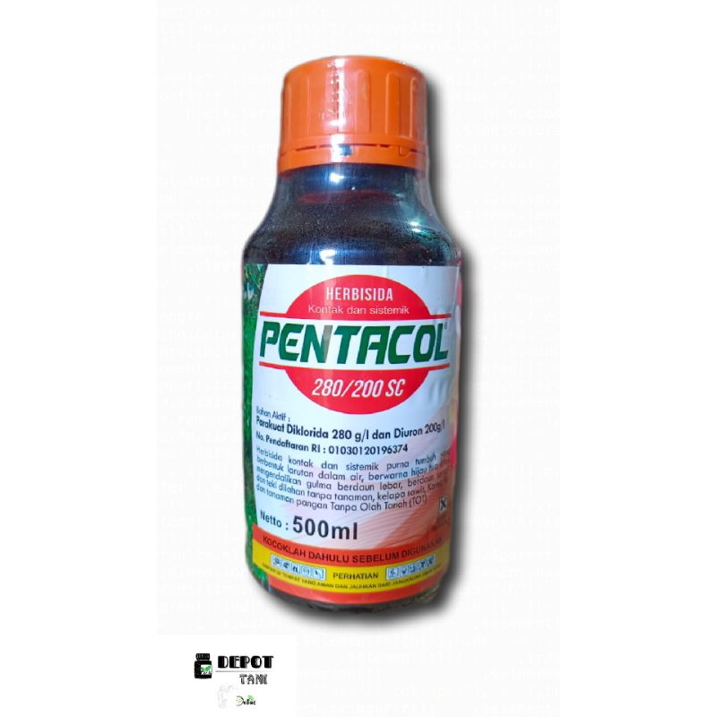 Jual PENTACOL Herbisida lahan kosong tanpa olah tanah 500 ml | Shopee ...