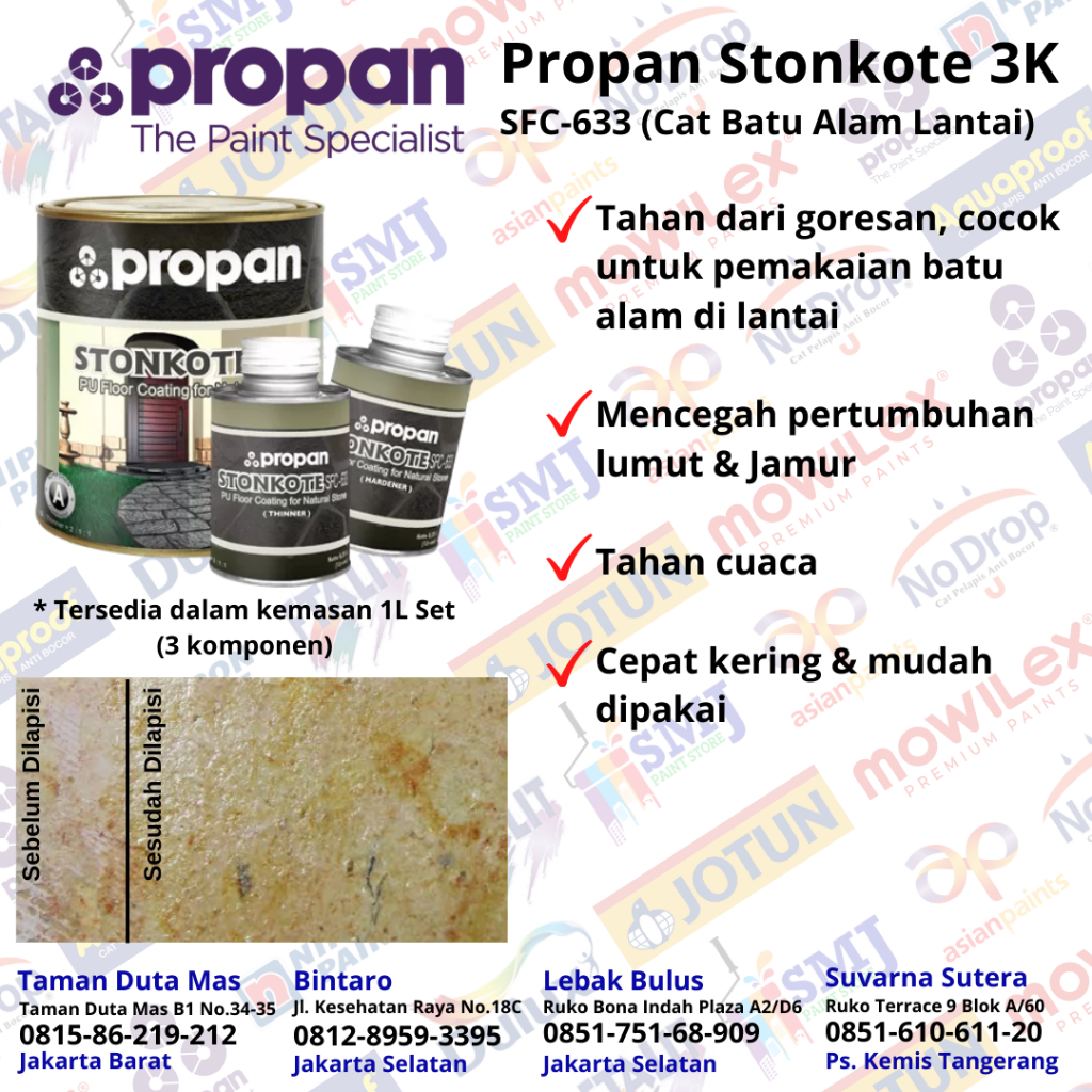 Jual CAT PELAPIS LANTAI GRANIT BATU ALAM STONKOTE SFC 633 2K ...