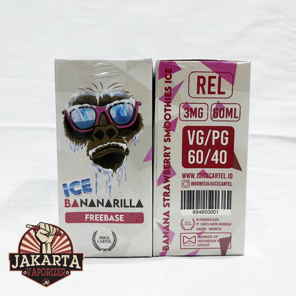 Jual ICE BANANARILLA ICE STRAWBERRY BANANA 60ML 3MG BY IJC | Shopee ...