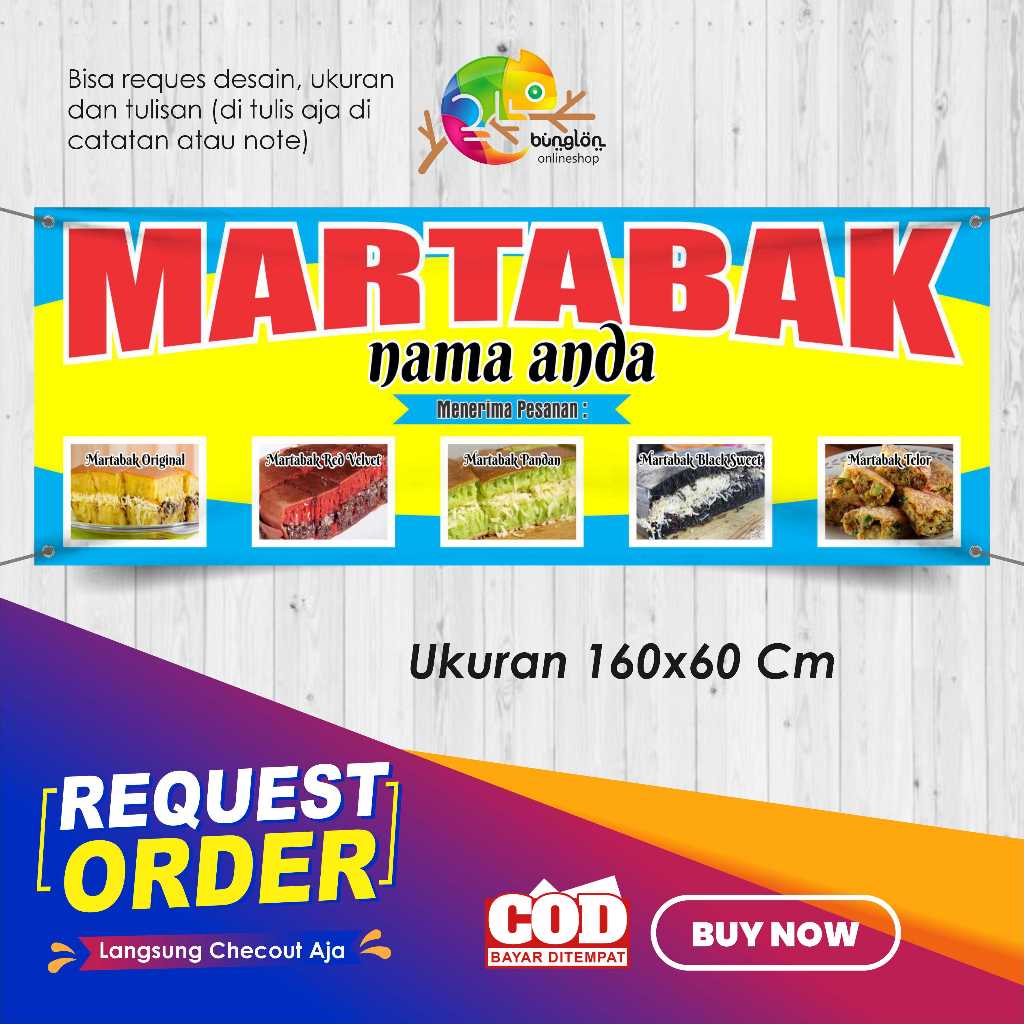 Jual Spanduk Banner 160x60 Martabak Custom Desain | Shopee Indonesia