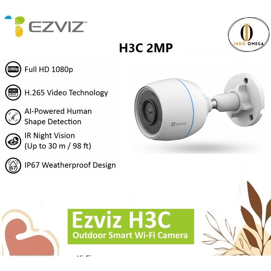 Jual Ezviz H3c 2MP Night Vision Smart Wifi IP Camera CCTV Outdoor 1080p ...
