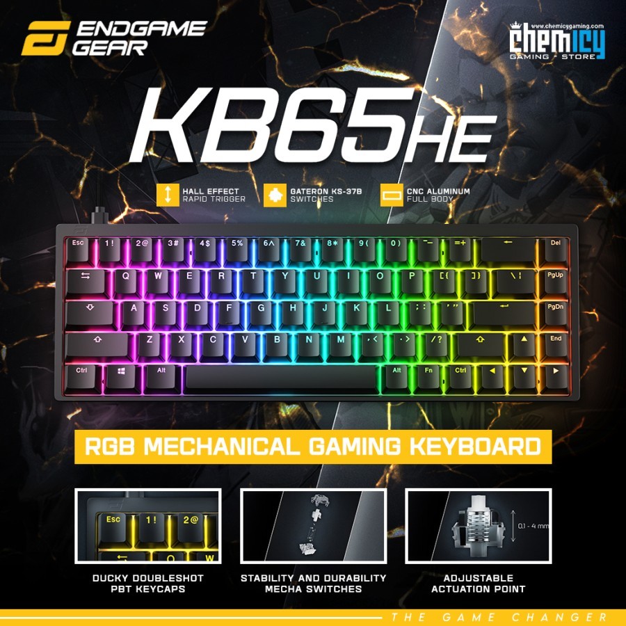 Jual Endgame Gear KB65HE / KB65 HE 65% Hall Effect RGB Mechanical ...