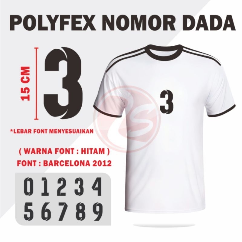 Jual Nomor DADA baju olahraga nomor poliflex dada stiker polyflex pvc ...