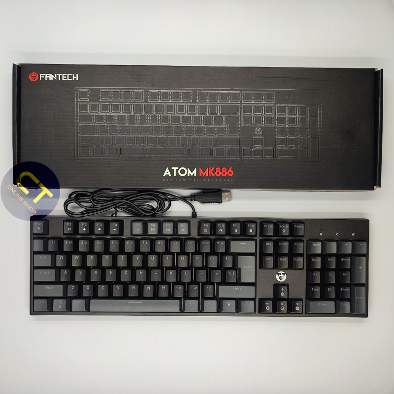 Jual FANTECH ATOM MK886 Keyboard Gaming Mechanical RGB Blue Switch ...