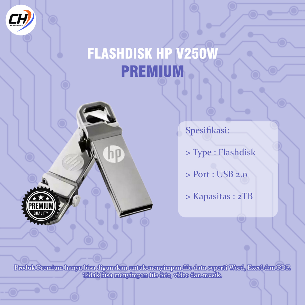 Jual Flashdisk HP V250W USB 2TB Flash Drive 2.0 - PREMIUM (NON ORI ...