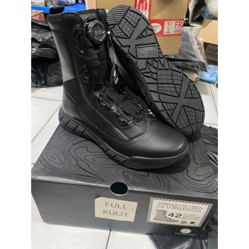 Jual Sepatu PDL BOA Parabellum Full Kulit X-Tracx Black OriginaL ...