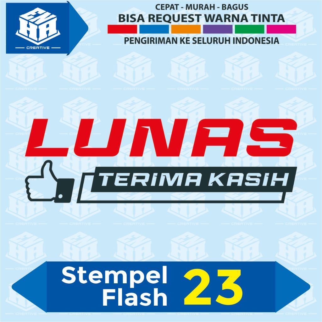Jual Stempel Lunas / Cap Lunas / stempel lunas persegi / stempel lunas kotak / stempel otomatis ...