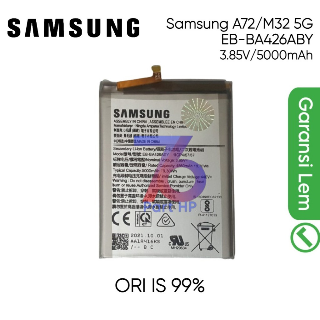 Jual Baterai Original 99% IS - EB-BA426ABY / Samsung Galaxy A72 / M32 ...
