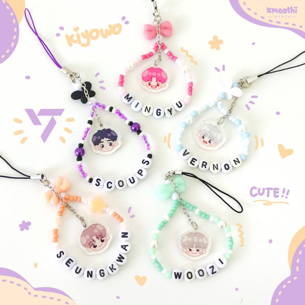 Jual [CUSTOM ️] SEVENTEEN PHONESTRAP - BEADS STRAP - GANTUNGAN HP MANIK ...