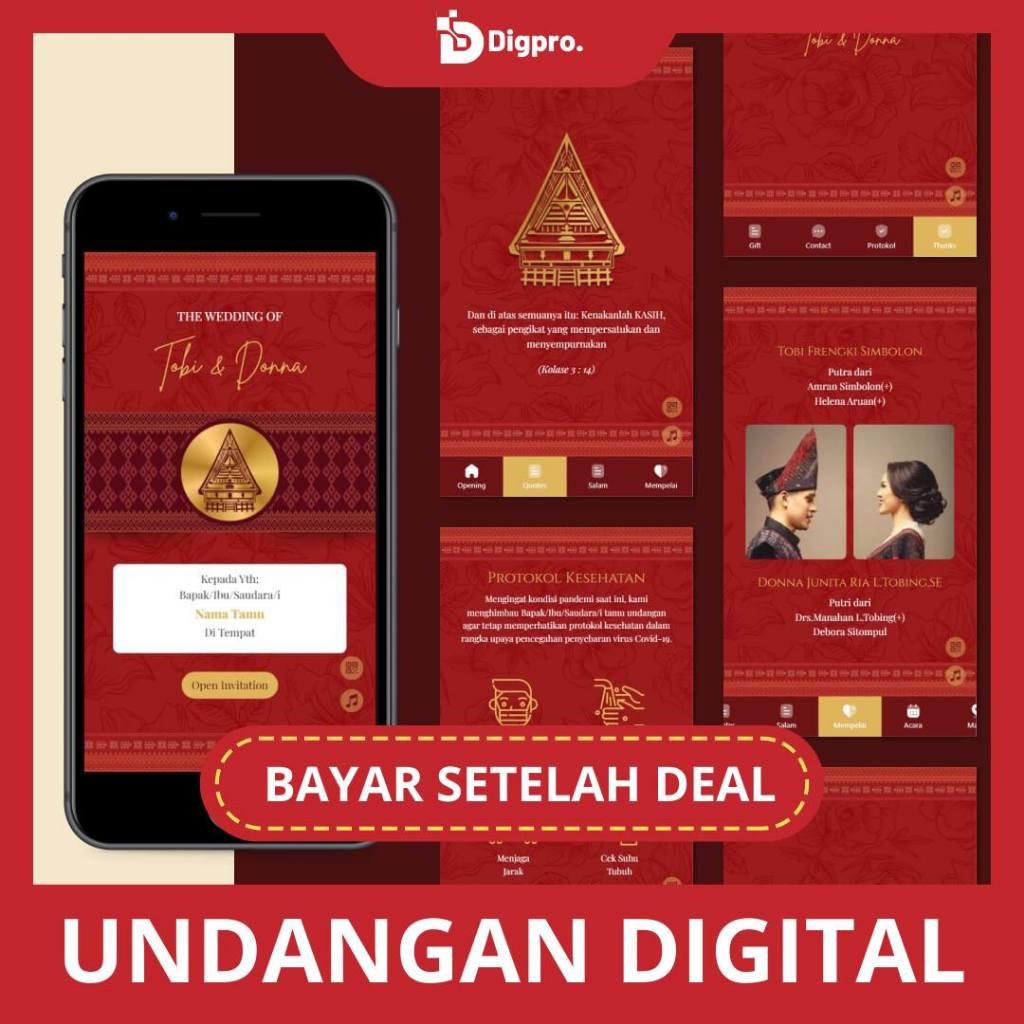 Jual Undangan Digital Pernikahan Versi Website Tema Adat Batak Terbaru ...