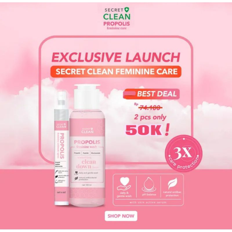 Jual Secret Clean Propolis Feminine Wash - SIAP KIRIM | Shopee Indonesia