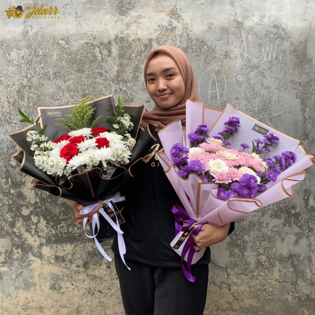 Jual Buket Bunga Fresh Flower Size Medium Bouquet Bunga Mawar Asli Segar Rose Hidup Hadiah ...