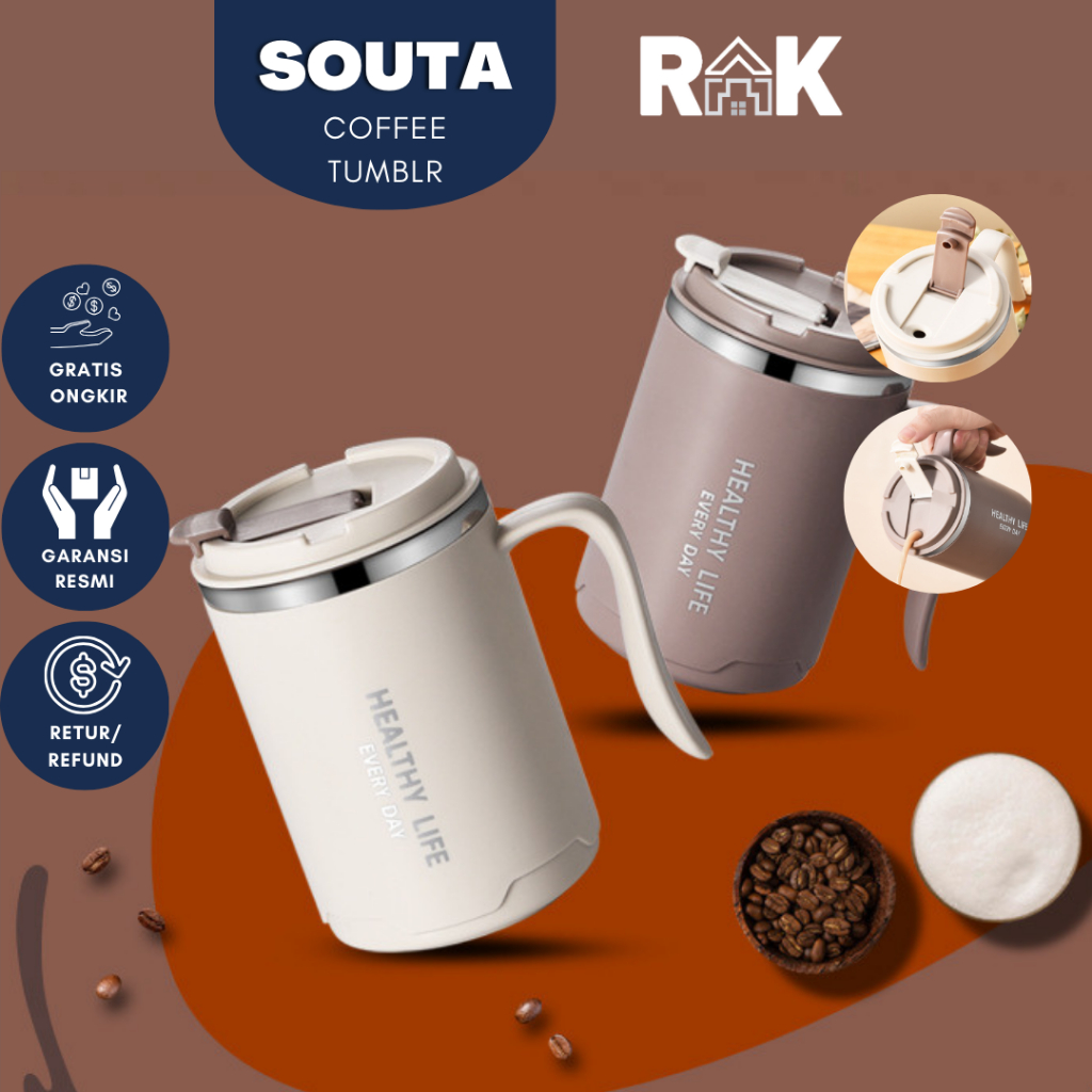Jual RAK - SOUTA Tumblr Kopi Tumblr Stainless Steel Gelas Kopi Thermos ...