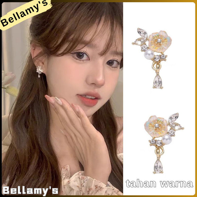 Jual COD ️ Anting Giwang Model Bunga Gaya Retro Elegan Dengan Berlian ...