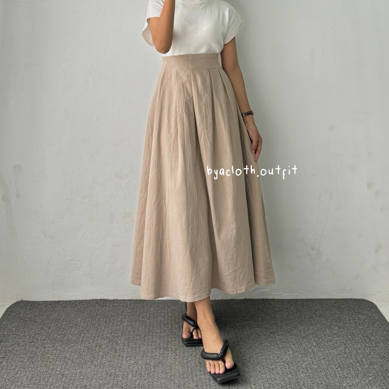 Jual BYACLOTH - Joy Skirt - Rok Flare Wanita - Rok Panjang Maxi Wanita ...