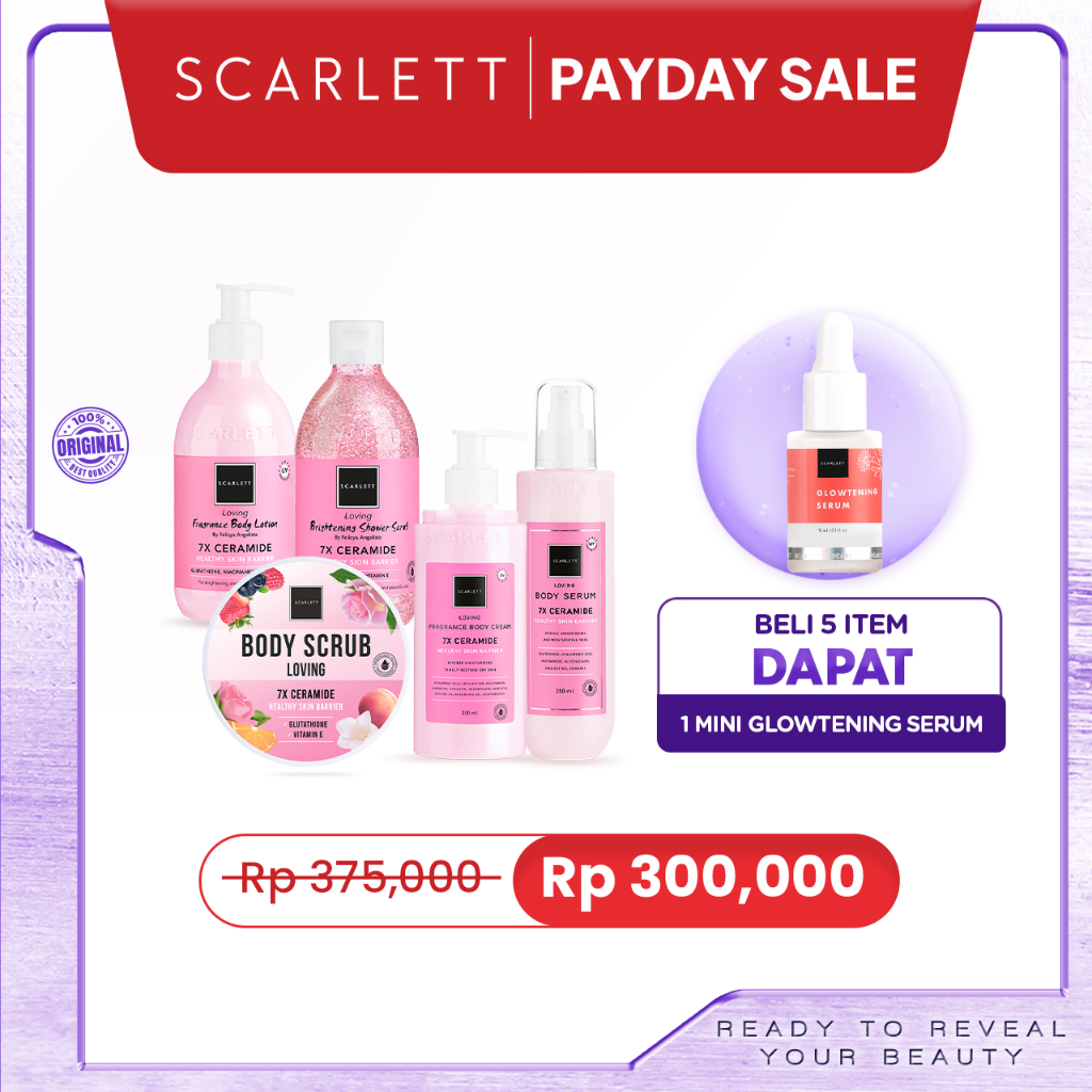 Jual Scarlett Whitening Loving Series - Body Care Paket Scarlett ...