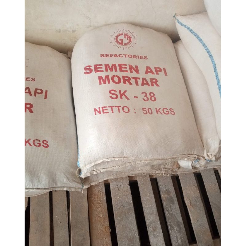 Jual Semen Mortar SK-38, titik lebur 1850°c, eceran per 1 kg, Khusus untuk pemasangan bata api ...
