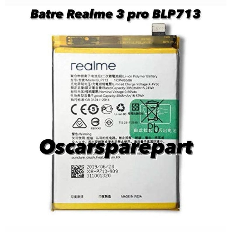 Jual BATRE BATERAI BATTERY BAT REALME 3 PRO BLP713 | Shopee Indonesia