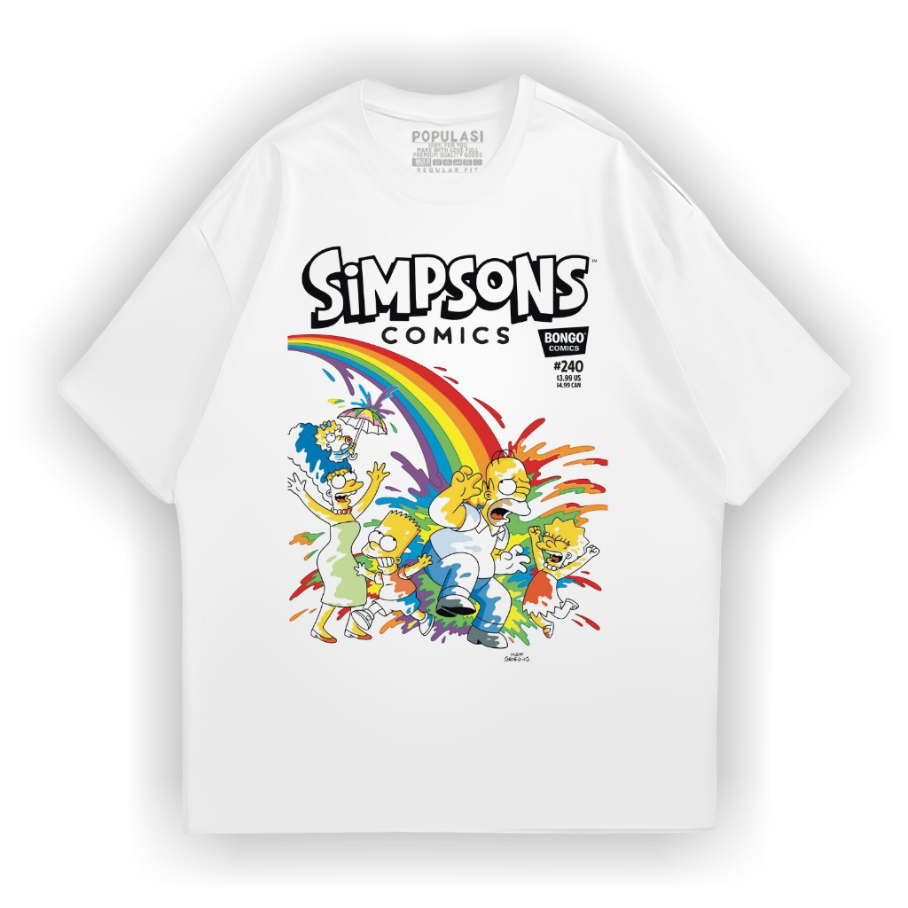 Jual Populasi Official T-shirt Vintage SIMPSONS Lengan pendek Putih ...