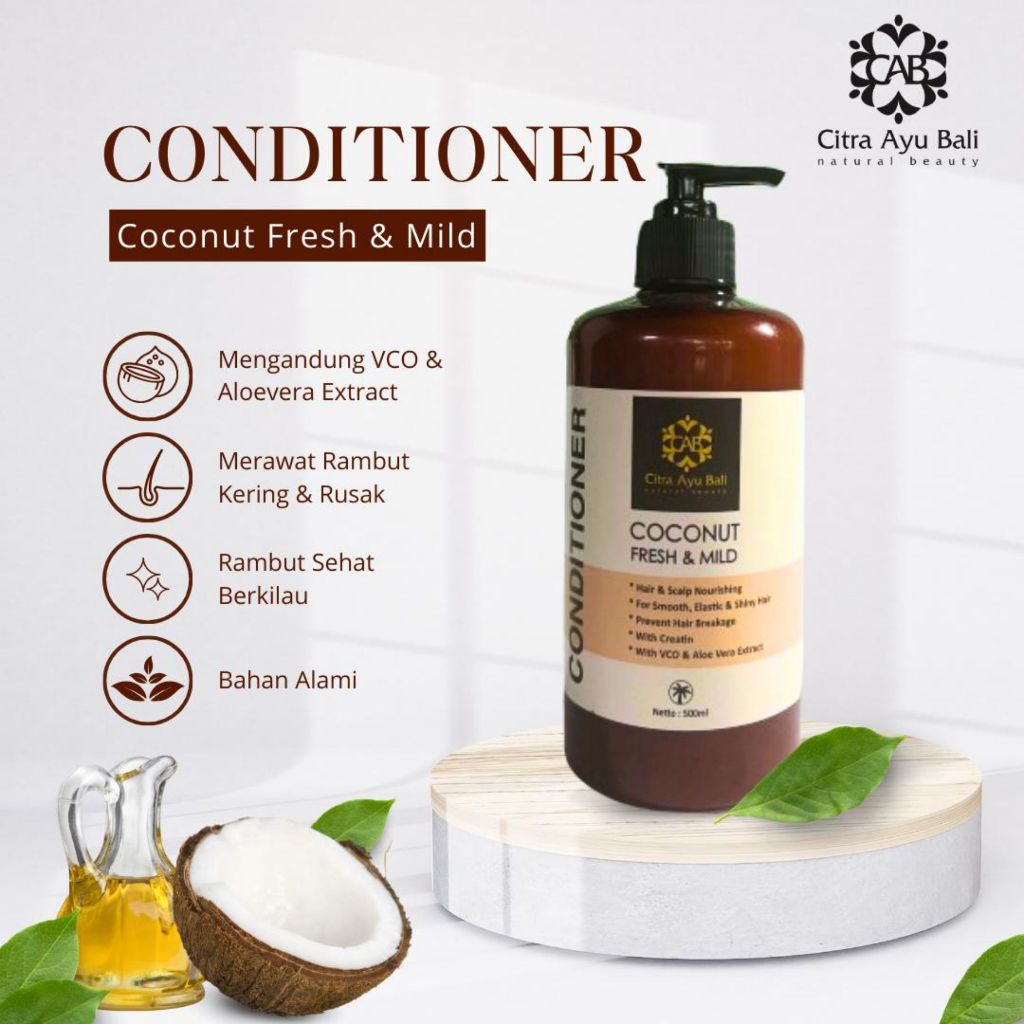 Jual CAB Coconut Fresh & Mild Natural Conditioner 500ml - Citra Ayu ...