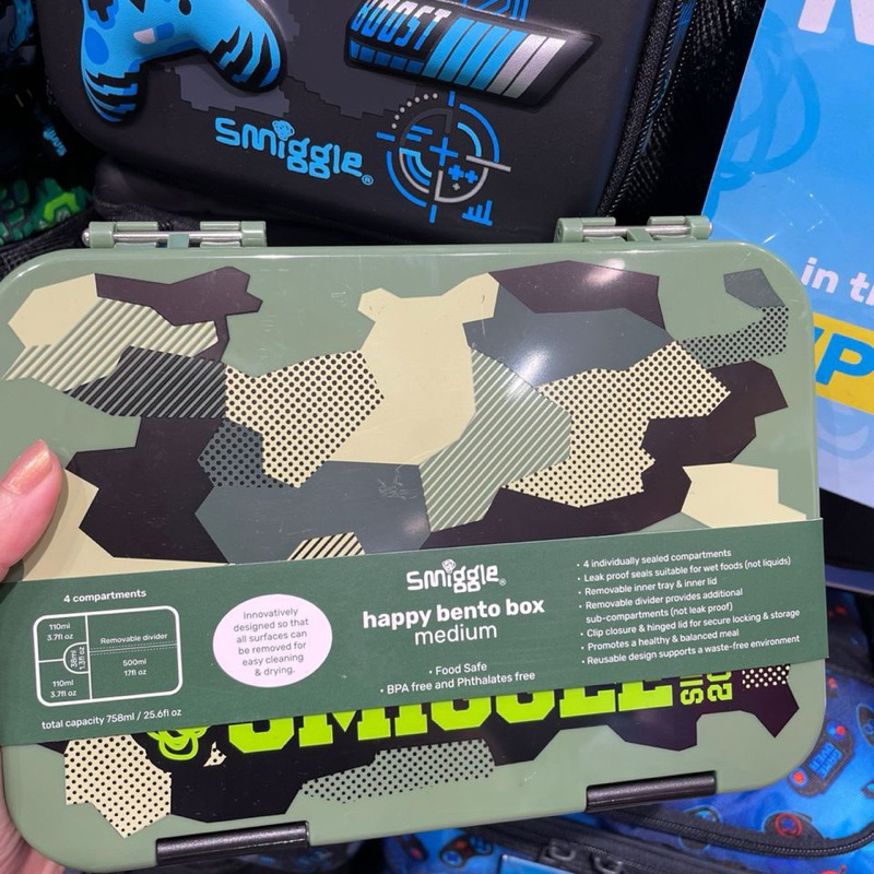 Jual SMIGGLE Smiggler3 Medium Happy Bento Box | Shopee Indonesia