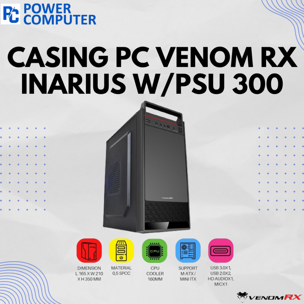 Jual CASE PC VENOM RX INARIUS w/PSU 300W | Shopee Indonesia