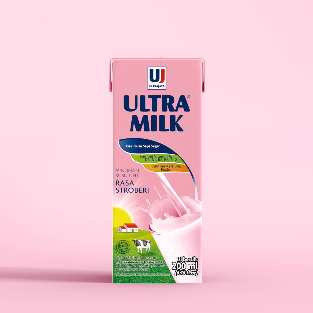 Jual ULTRA SUSU STRAWBERY 200ML | Shopee Indonesia