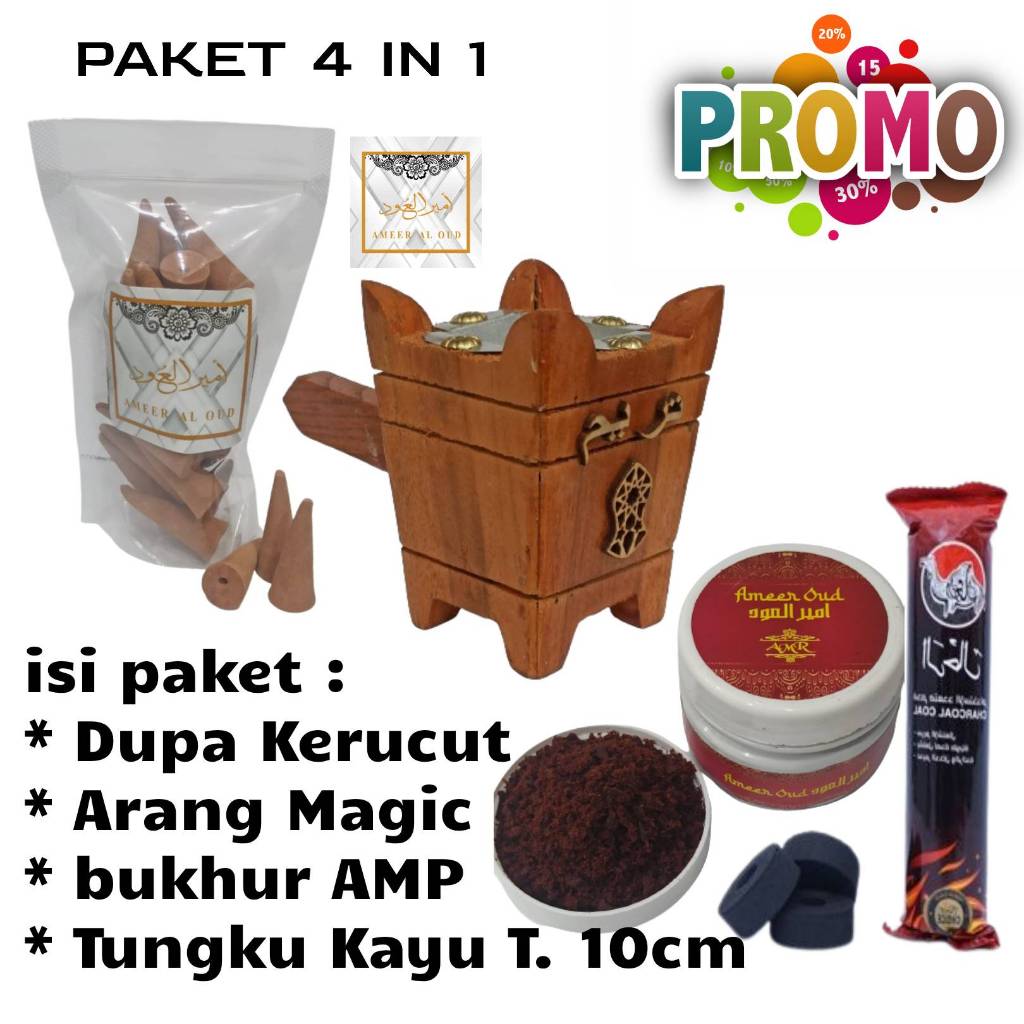 Jual paket bukhur amp 361 hdj tungku kayu tarim terompah T10cm arang ...