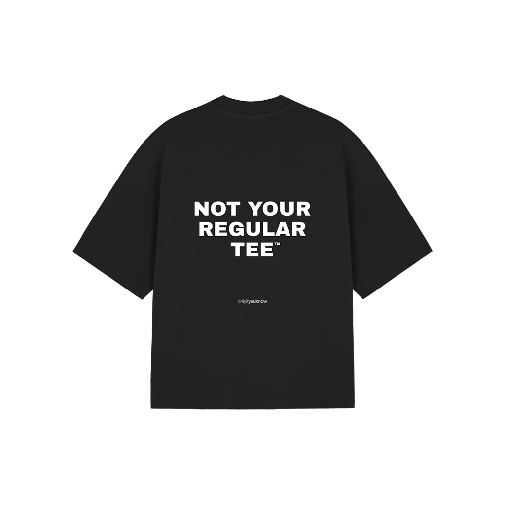 Jual Onlyifyouknow - Black Boxy Tee 350gsm "Not Your Regular Tee" ( V2 ...