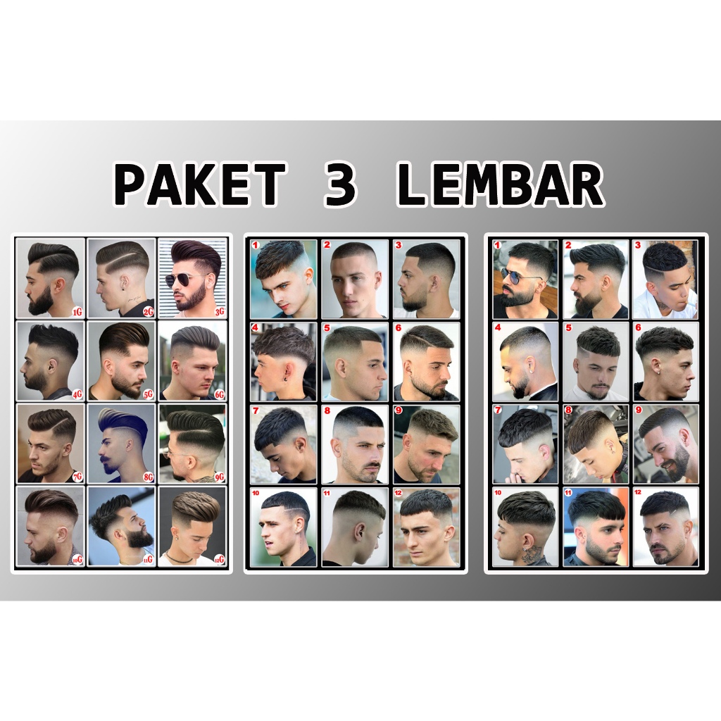 Jual Poster Babershop Pangkas Rambut & Salon Model Terbaru Hiasan ...