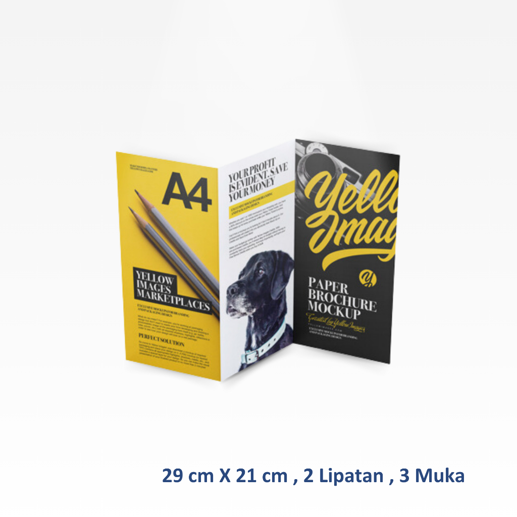 Jual Cetak Leaflet 2 Sisi Cetak Brosur Lipat A4 Leaflet Brosur Pamflet Custom Cetak Brosur 1 RIM ...
