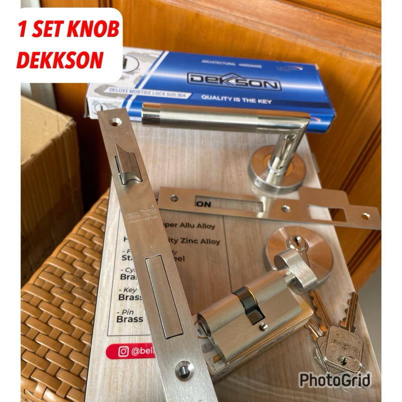 Jual kunci pintu dekson dekkson handle blackmatte sus 304 + body ...