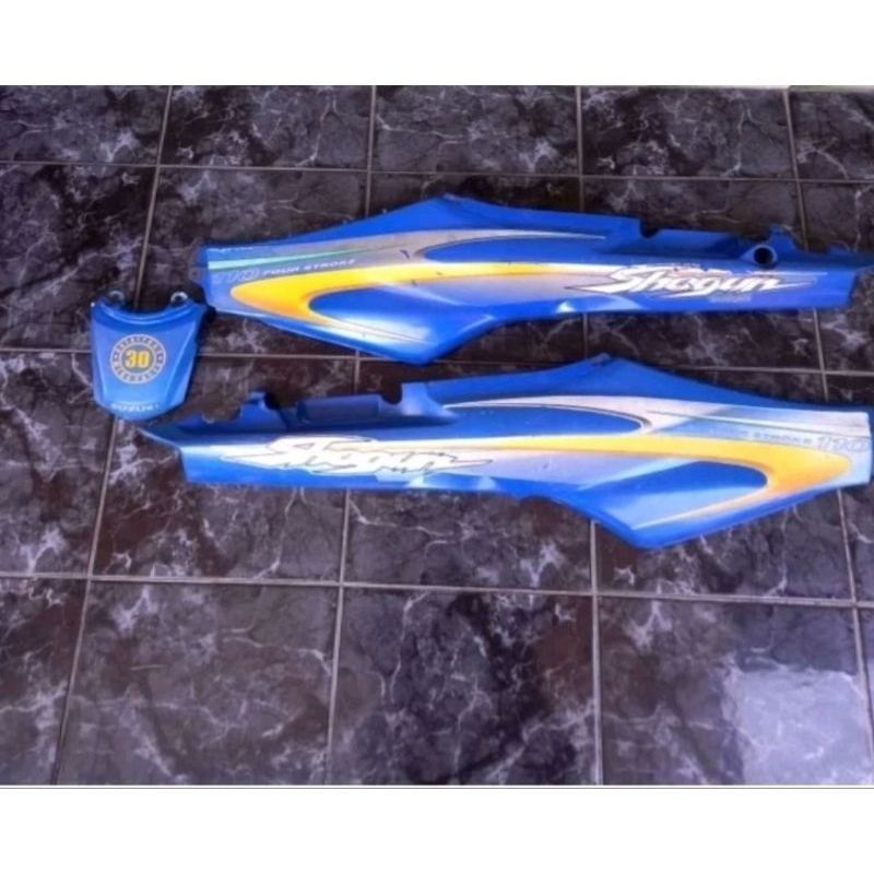 Jual COVER BODI SUZUKI SHOGUN R 110 WARNA BIRU PLUS STRIPING | Shopee ...
