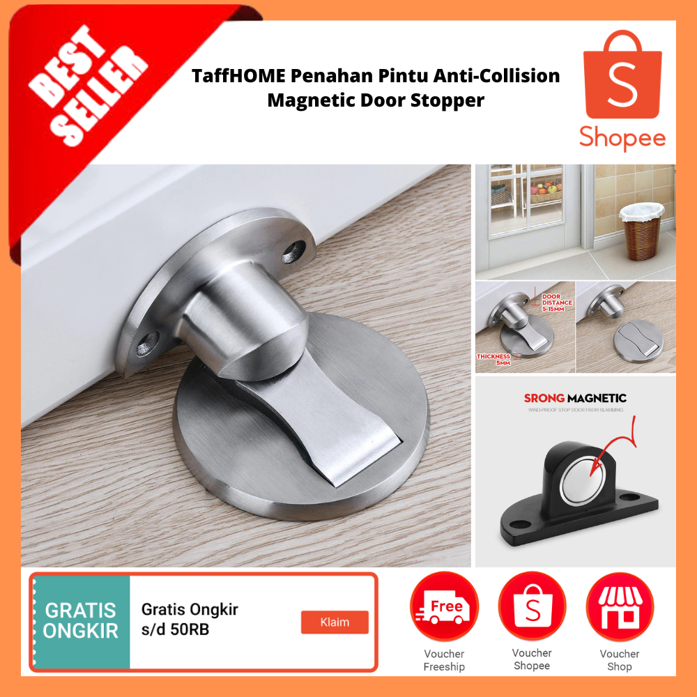 Jual Penahan Pintu Anti-Collision Magnetic Door Stopper / Penahan Pintu ...