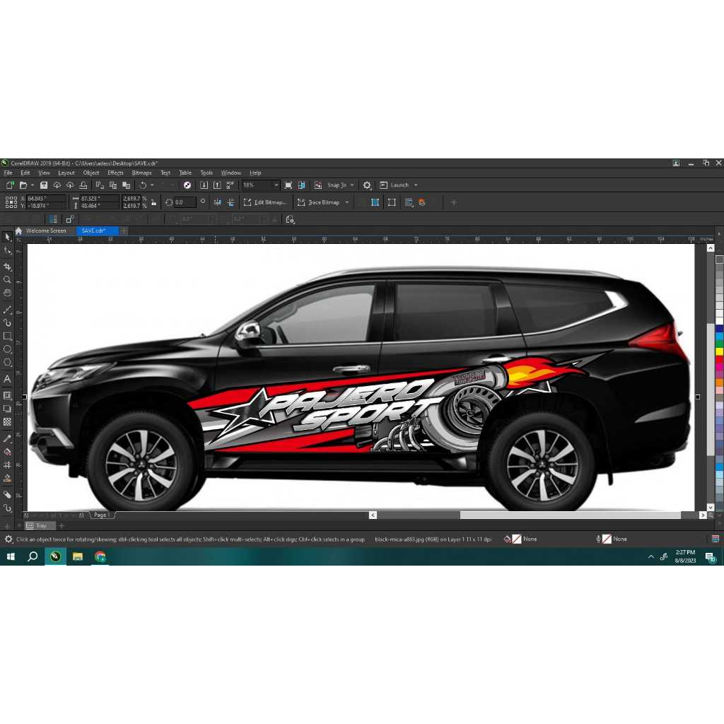 Jual STIKER MOBIL PAJERO SPORT STIKER MOBIL PAJERO STIKER MOBIL ...