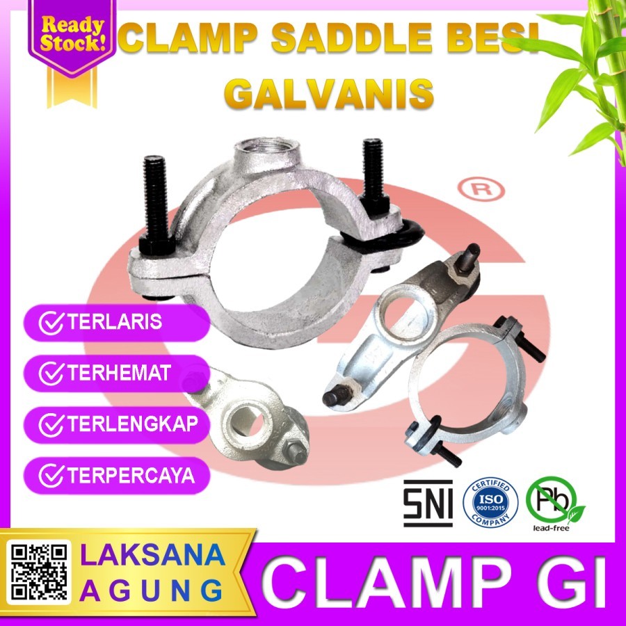 Jual Clamp Saddle GI Galvanis 2 X 3/4 inch G-Brand | Klem sadel Besi 2 ...