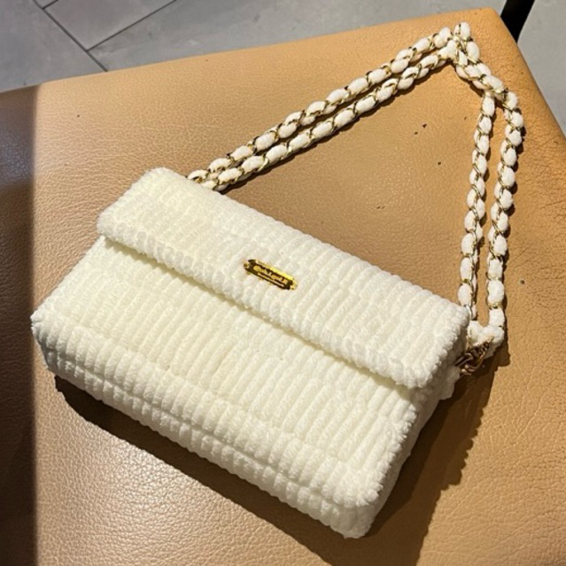 Jual [Pre-Order] Plain Mini Bag / Plastic Canvas Bag Handmade / Tas ...