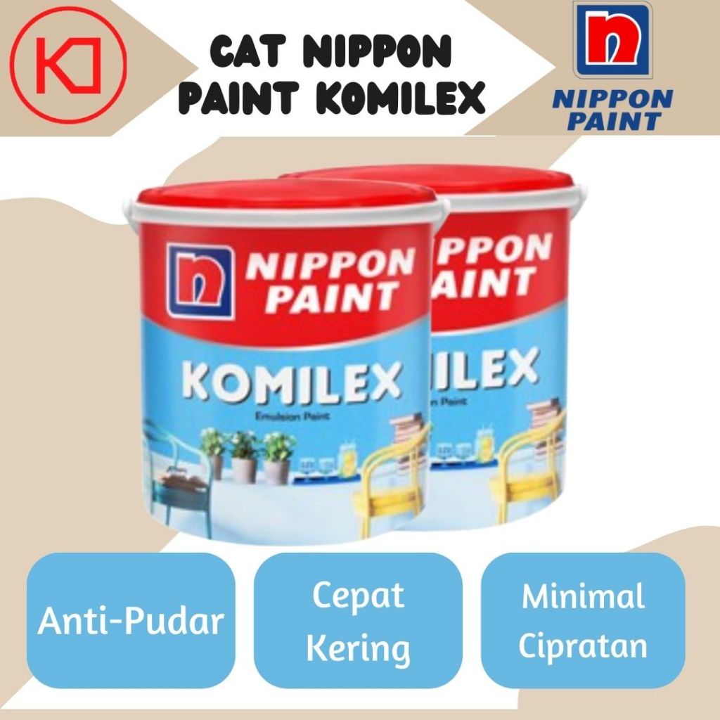 Jual Nippon Paint Komilex 4,5 Kg - Cat Dinding Interior - Cat Tembok ...