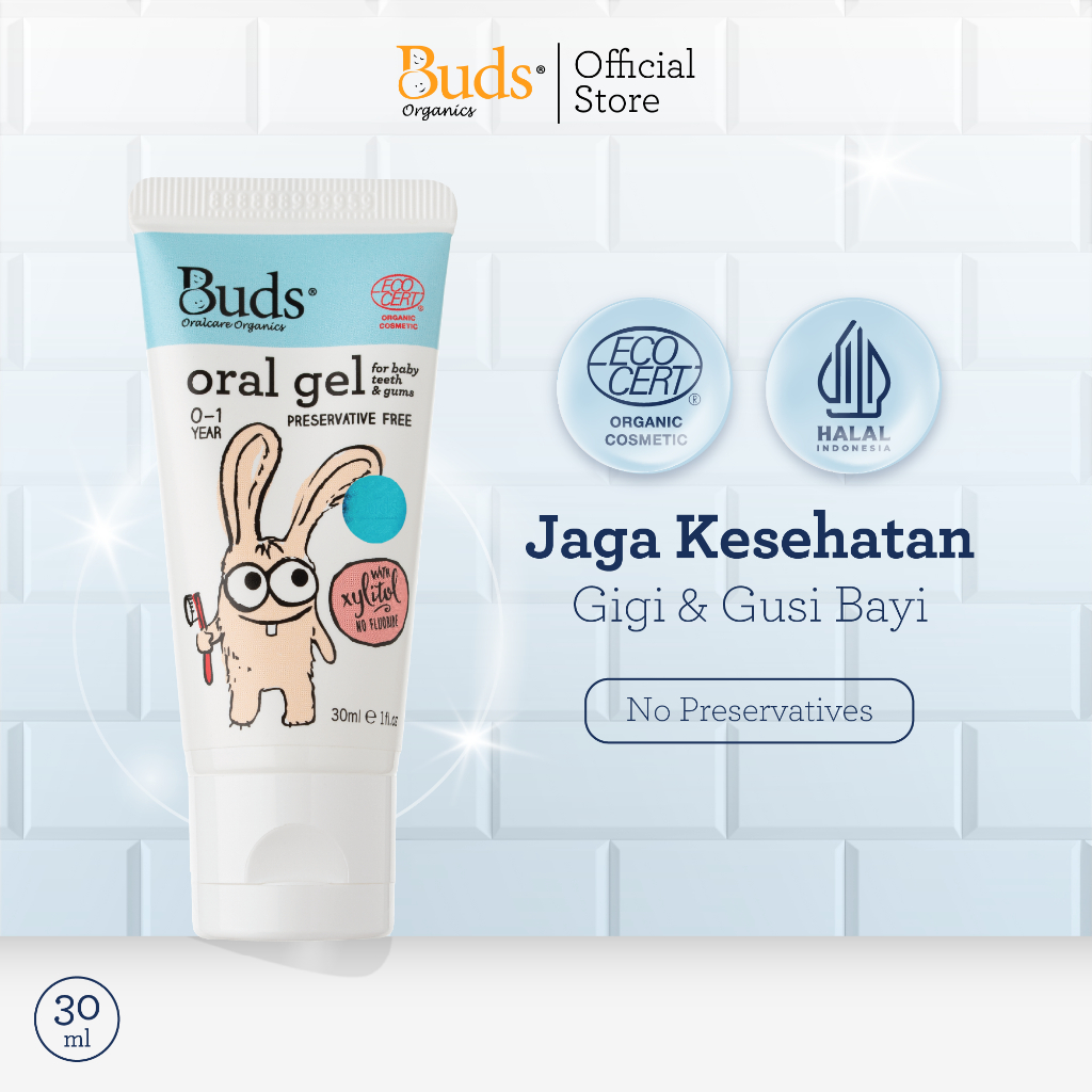Jual Buds Organics Oral Gel for Baby Teeth & Gums 0-1 Thn - Pasta Gigi ...