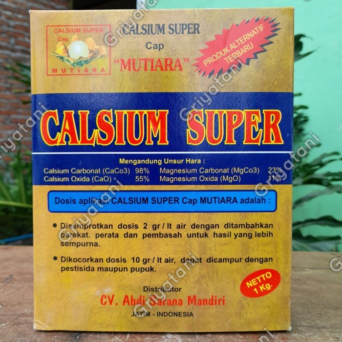 Jual Calsium Super Calcium Pupuk Kalsium Cap Mutiara 1kg | Shopee Indonesia