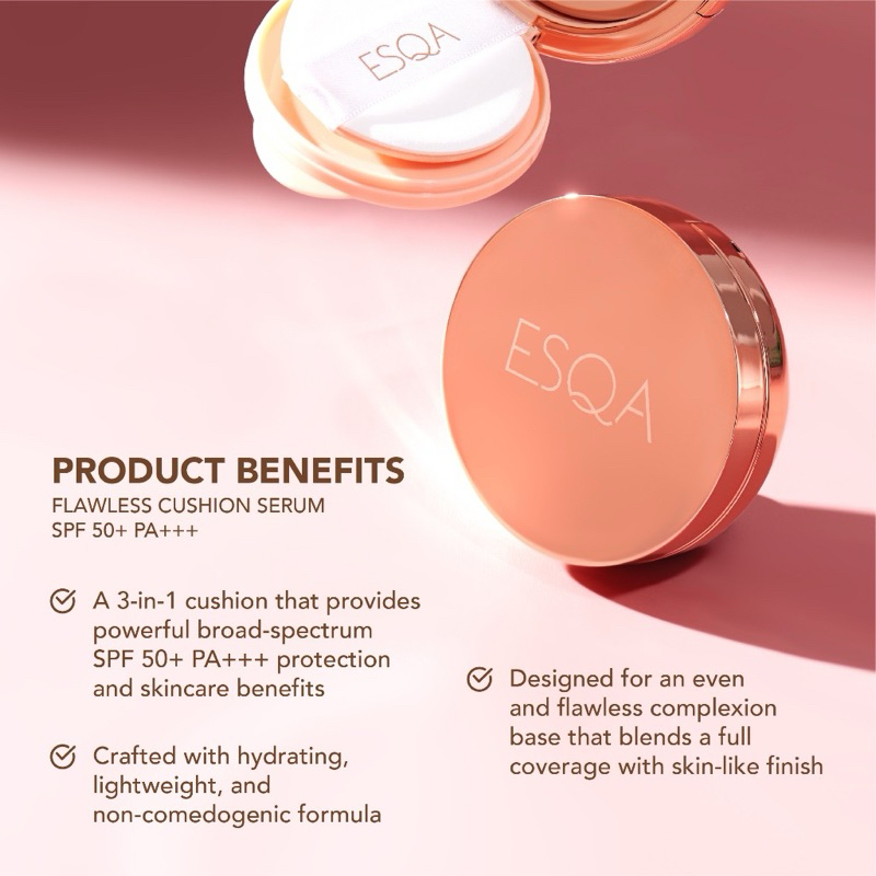 Jual Esqa Flawless Cushion Serum SPF 50+ PA+++ | Shopee Indonesia
