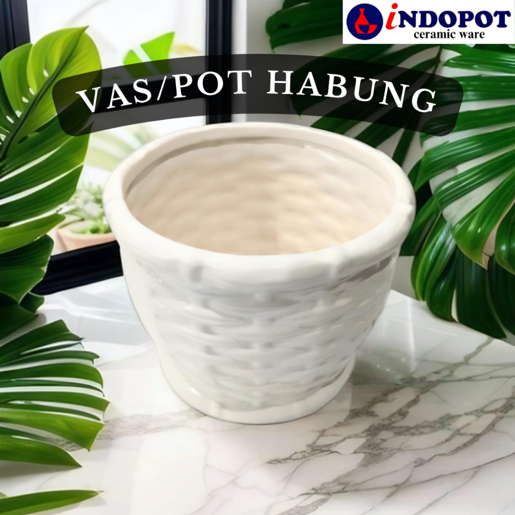Jual Vas Pot Keramik Model Habung untuk dekorasi rumah berbagai tanaman ...