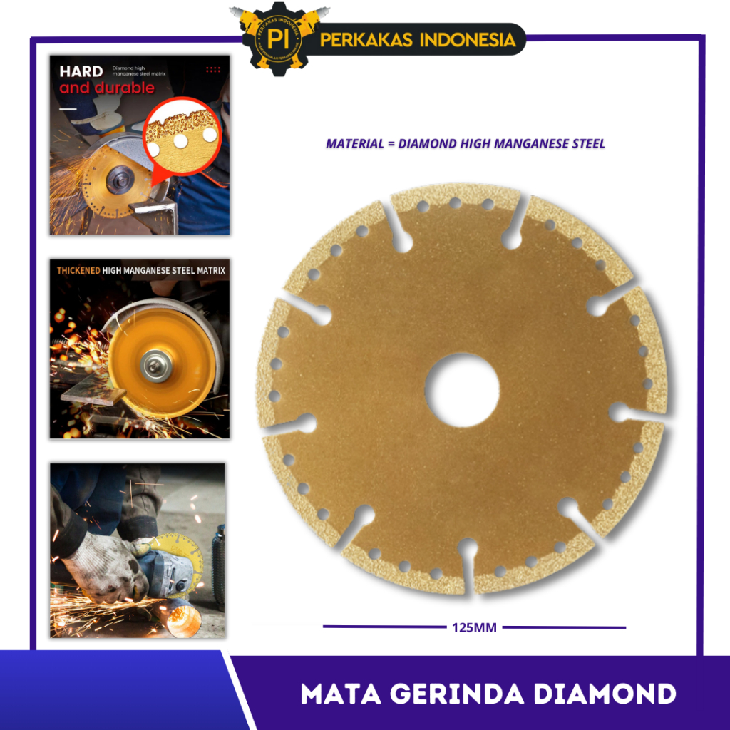 Jual Mata Gerinda Diamond Carbide Brazing 5 inch 125mm Saw Blade ...