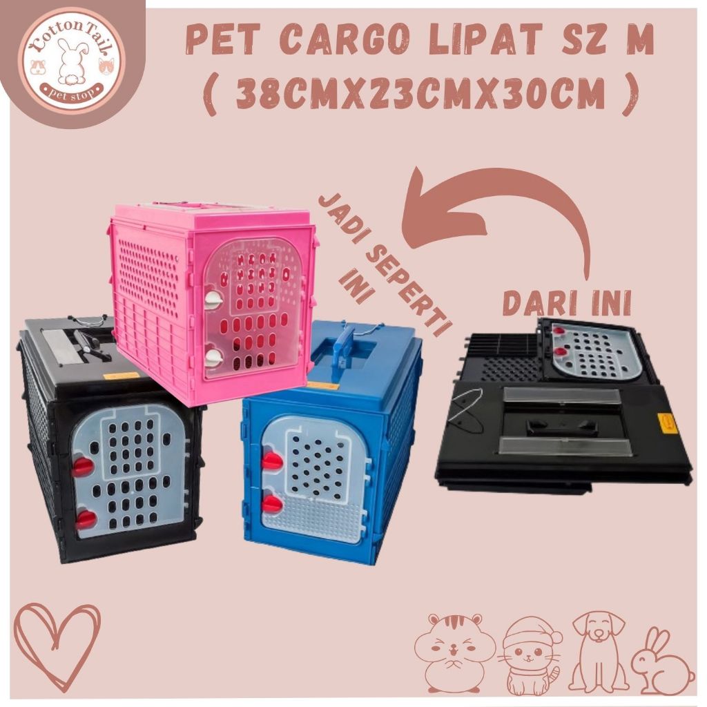Jual Kandang Kucing Pet cargo Lipat Opo Cat ukuran 38x23x30 PCL M ...