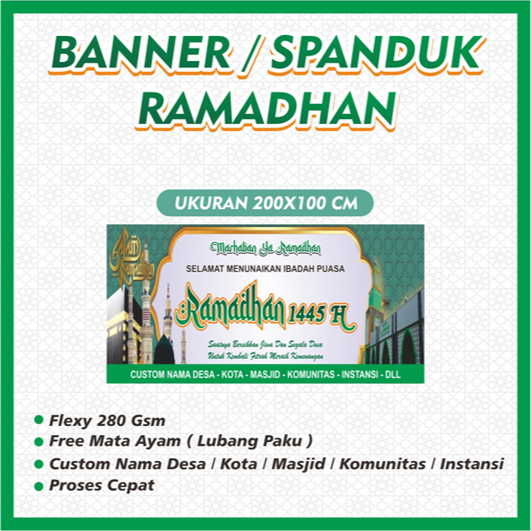 Jual Spanduk Ramadhan Custom 2x1 | Banner | Spanduk | Custom | Shopee ...